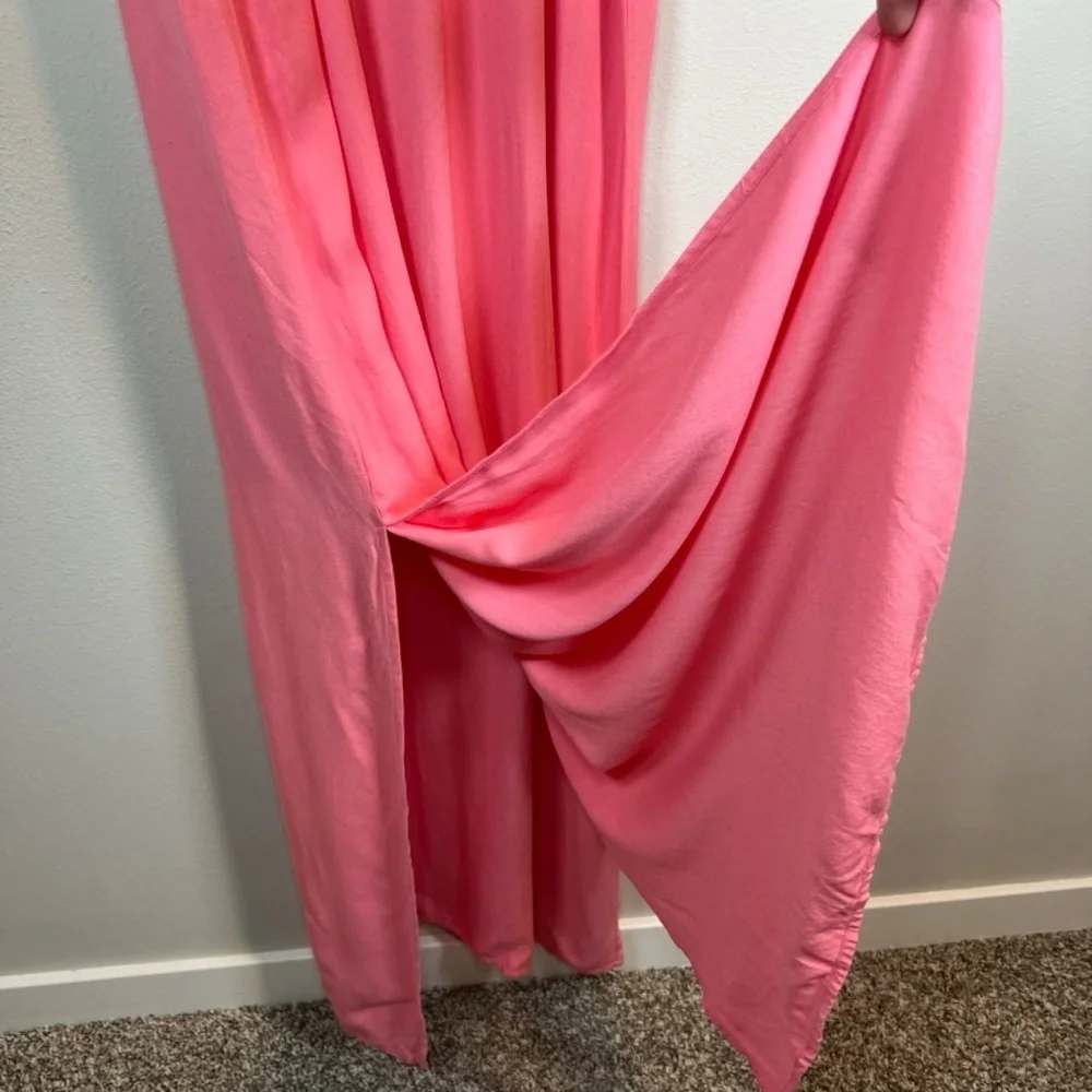 bobi | Dresses | Bobi Los Angeles Maxi Dress Pink Sleeveless Vneck ...